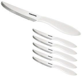 Nůž jídelní PRESTO 12 cm, 6 ks, bílá