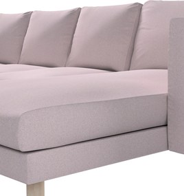 Potah na pohovku IKEA Norsborg 4-místná se šezlongem barva růžová látka pletený vzor