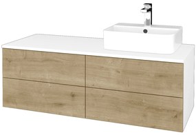 Dřevojas Koupelnová skříňka MODULE SZZ4 120 Varianta: N01 Bílá lesk / D08 Wenge / Levé