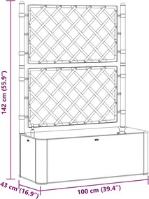 vidaXL Marketos Zahradní vyvýšený záhon s treláží a samozavlažováním mokka