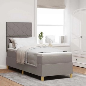Postel s boxspringem s čelo Taupe 80 x 200 cm textil 3339655