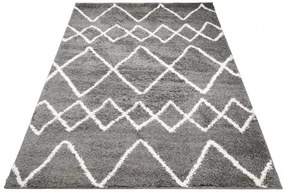 Kusový koberec Shaggy DELHI 6131B tmavě šedý Rozměr: 300x400 cm