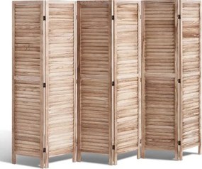 Přenosná dřevěná dělicí příčka 6 Panel pro oddělení místností