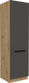 ARIA pa | vysoká skříňka 60 DK-210 2F potravinová s policemi | 60 cm | ANTI FINGERPRINT povrch | artisan/šedá grafit