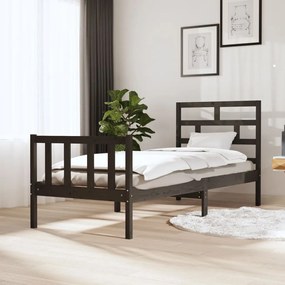Rám postele šedý masivní borovice 75 x 190 cm Small Single,  3101310 HangarStore.cz