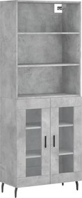 Skříň highboard betonově šedá 69,5x34x180 cm kompozitní dřevo 3189337