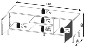 Televizní stolek FLOP černá