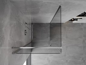 Mexen Mist-B, 1-křídlový výklopný sprchový kout 70 x 70 cm, čiré sklo, chromový profil, 8A2T-070-070-01-00