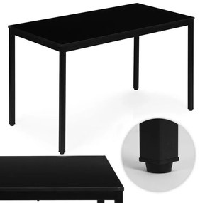 Kuchyňský stůl černý 120 x 60 cm - univerzální stůl pro 4-5 osob