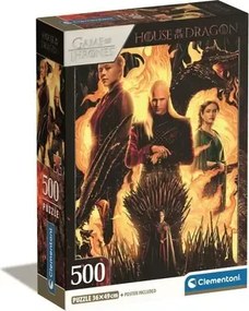 Clementoni PUZZLE Hra o trůny: Rod Draka / 500 dílků / od 14 let