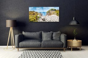 Obraz na skle Stezka Krajina 125x50 cm