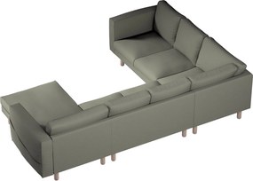 Potah na pohovku IKEA Norsborg rohová, 5-místná se šezlongem barva šedá látka pletený vzor