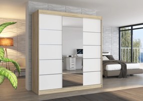 ADRK Furniture Posuvná skříň se zrcadlem BERGEN 200 ADRK-SW-BER-SW-200