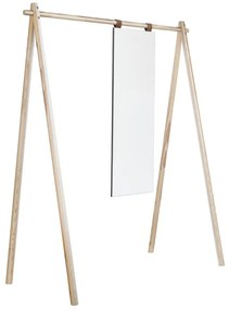 Dřevěný věšák Karup Design Hongi se zrcadlem 177 x 150 cm