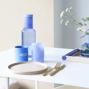 DESIGN LETTERS Porcelánový hrnek Cobalt Blue Hello 300 ml, modrá barva, porcelán