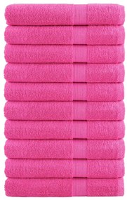 Premium ručníky SOLUND 10 ks růžové 100 x 200 cm 600 g/m² 137535