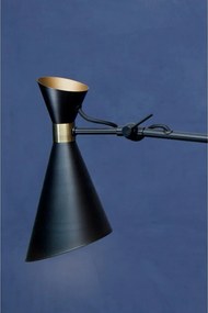 Černé/ve zlaté barvě kovové závěsné svítidlo s kovovým stínidlem Linox – Premier Housewares