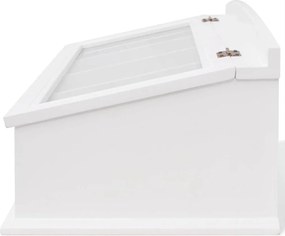Zásobník na příbory MDF bílý, v barokním stylu 242645