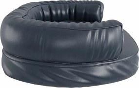 Ergonomický molitanový pelíšek pro psy modrý 88x65cm umělá kůže 171315