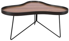 Konferenční dřevěný asimetrický stůl s kovovým rámem Flow Leitmotiv *