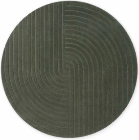 Vikosa, Kusový koberec Vikosa Arcura 106271 Dark Green kruh, 200x200 (průměr) kruh, zelená, ložnice