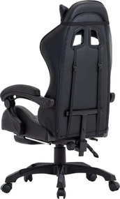 vidaXL Herní židle s podnožkou umělá kůže [287990] Barva: Modrá a černá