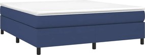 Box spring postel s matrací modrá 160x200 cm textil 3144437