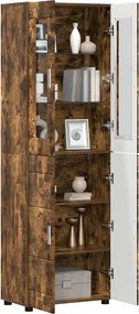 Vysoký bufet FLORIN 60 x 35 x 182 cm Kouřový dub 3397919