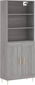 Skříň highboard šedá sonoma 69,5 x 34 x 180 cm kompozitní dřevo 3189947