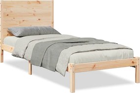 Prodloužený rám postele bez matrace 90 x 210 cm masivní dřevo 3309267