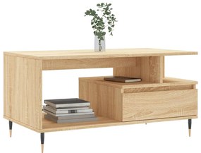 Konferenční stolek dub sonoma 90x49x45 cm kompozitní dřevo - Default Title