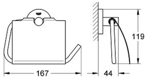 Grohe Essentials - Držák toaletního papíru, chrom 40367001