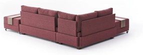 Designová rohová sedačka Ramesha 280 cm bordó - levá