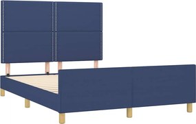 Rám postele bez matrace modrý 140 x 200 cm textil 3124982