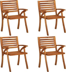 vidaXL Zahradní židle s poduškami 4 ks masivní akáciové dřevo [3075174] Barva: Královská modř