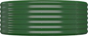 Vyvýšený záhon pozinkovaná ocel 396x100x36 cm zelený 319003