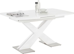XXXLutz JÍDELNÍ STŮL, vysoce lesklá bílá, 140-175/85/76 cm Hom`in - Jídelní stoly - 001971006001
