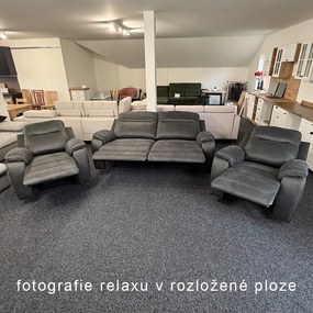 Sedací sestava MALAGA 2,5+1+1 s FUNKCÍ RELAX | hnědá látka