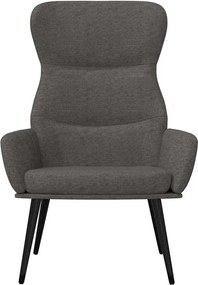 Relaxační křeslo tmavě šedé textil 341072