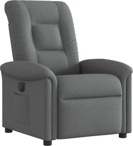 Elektrické polohovací křeslo tmavě šedé textil 3303235