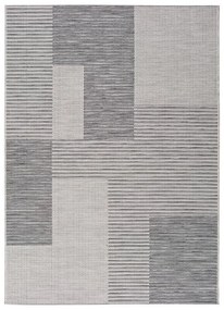 Šedý venkovní koberec Universal Cork Squares, 130 x 190 cm
