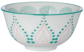 ORNAMENTS Miska 240 ml - růžová/zelená
