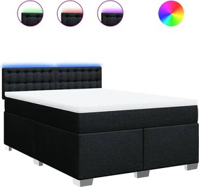 Box spring postel s matrací černá 140 x 190 cm textil 3288199