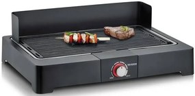 Elektrický stolní BBQ gril Severin PG 8567 / 2200 W / 44,5 x 26 cm / 1150 cm2 / černá