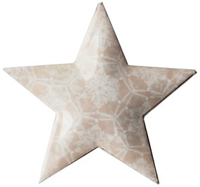 Kovová závěsná dekorace ORNAMENT - Hvězda růžová