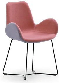 MIDJ - Dvoubarevná židle DALIA s ližinovou podnoží a s područkami