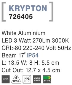Venkovní LED svítidlo Krypton 13.5 bílé