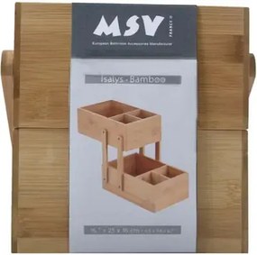 MSV ISALYS dvoupatrový organizér na kosmetiku bambus