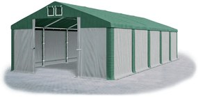 Garážový stan 4x6x2,5m střecha PVC 560g/m2 boky PVC 500g/m2 konstrukce ZIMA Zelená Šedá Zelené