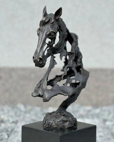 Bronzová socha soška - Koňská hlava